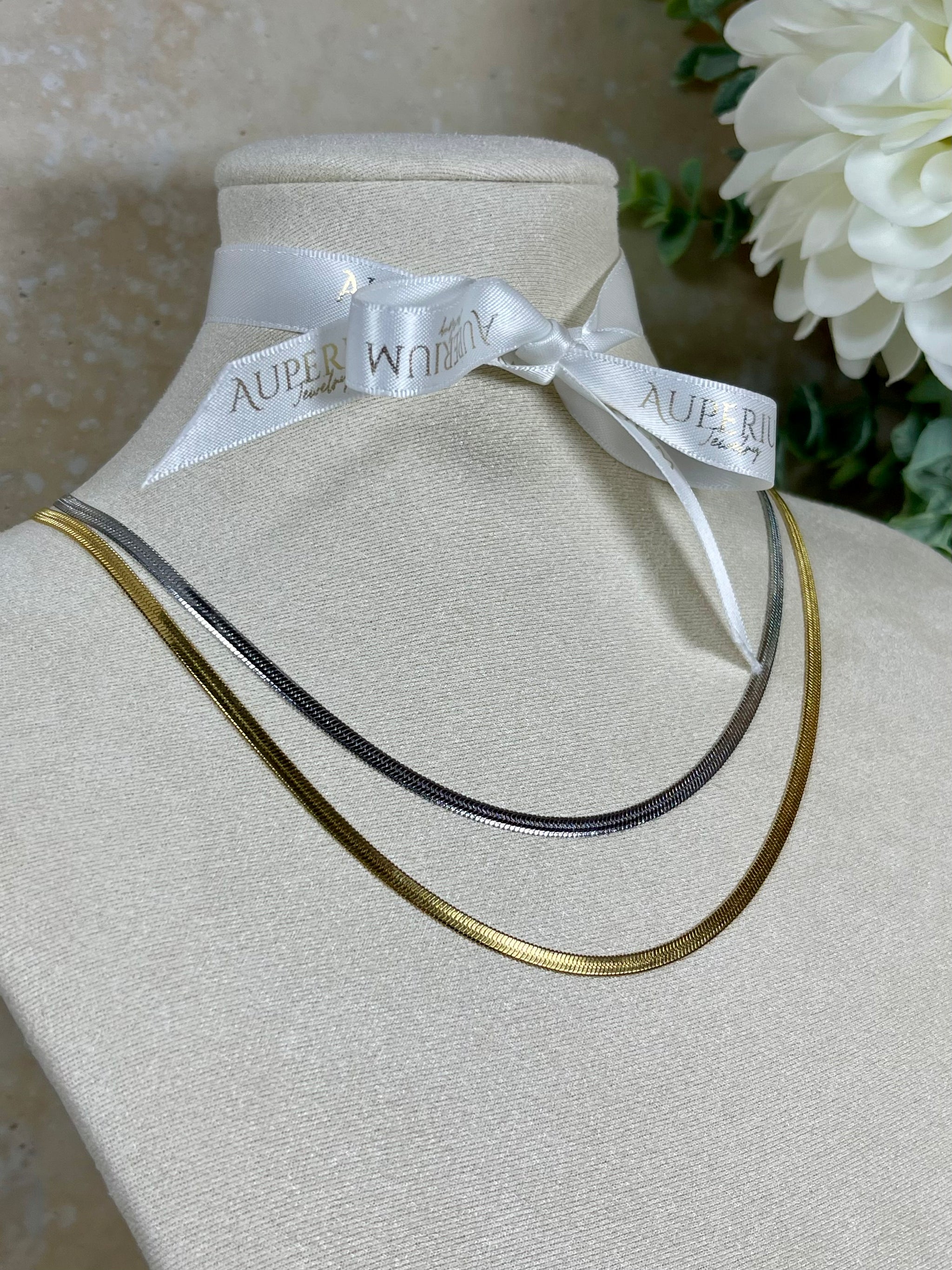COLLIER ZOÉ - collier maille serpent en acier inoxydable